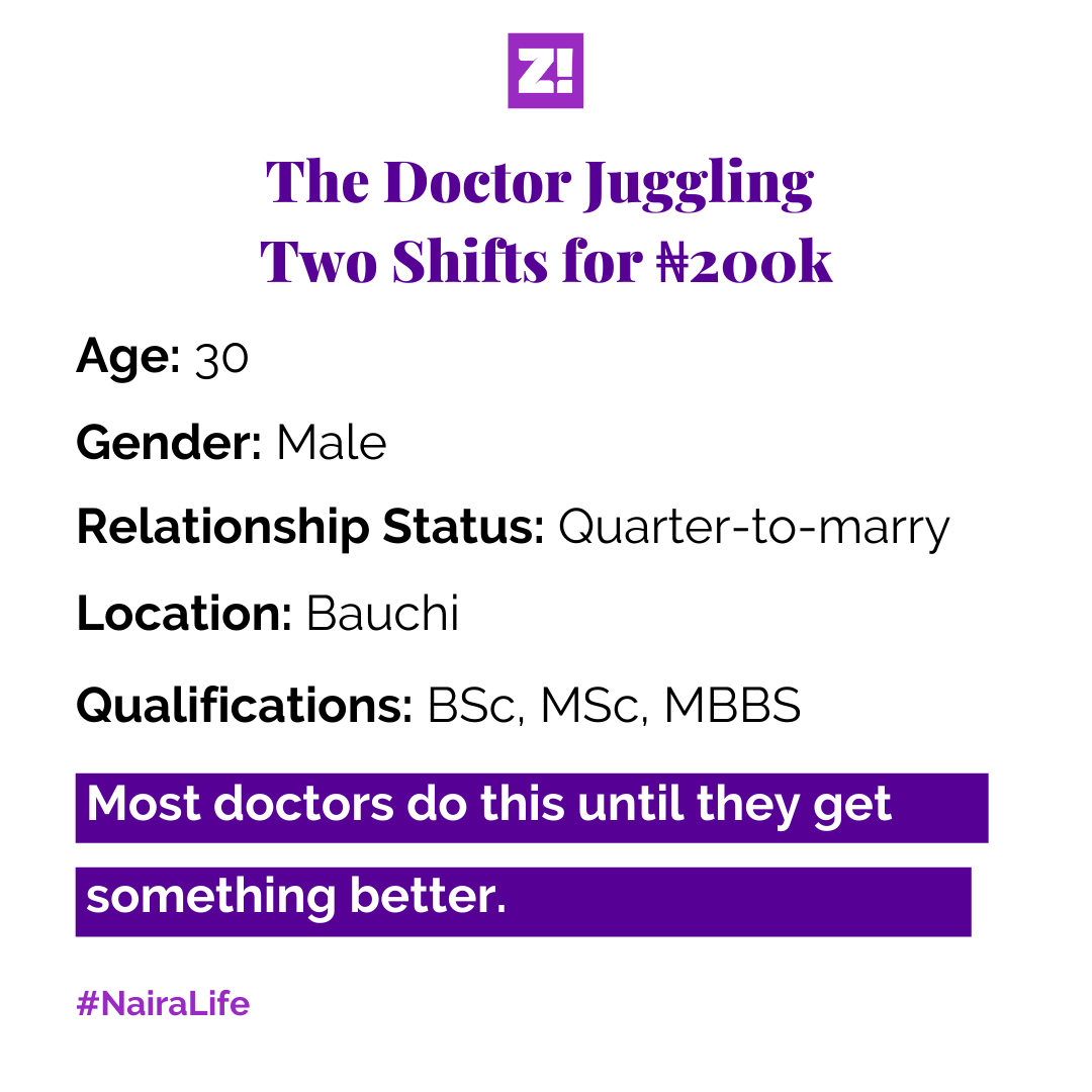 The #NairaLife Of A Doctor Juggling Two Shifts For ₦200k/Month | Zikoko!