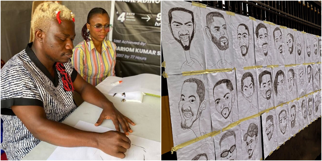 Peter Enehe: The Artist Attempting a 90-Hour Caricature Marathon | Zikoko!