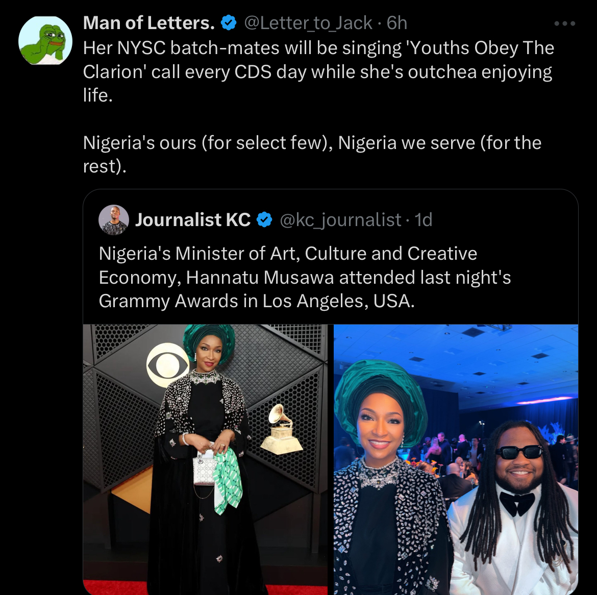 Hannatu Musawa: Why the Nigerian Minister Trended For Her Grammy Awards ...