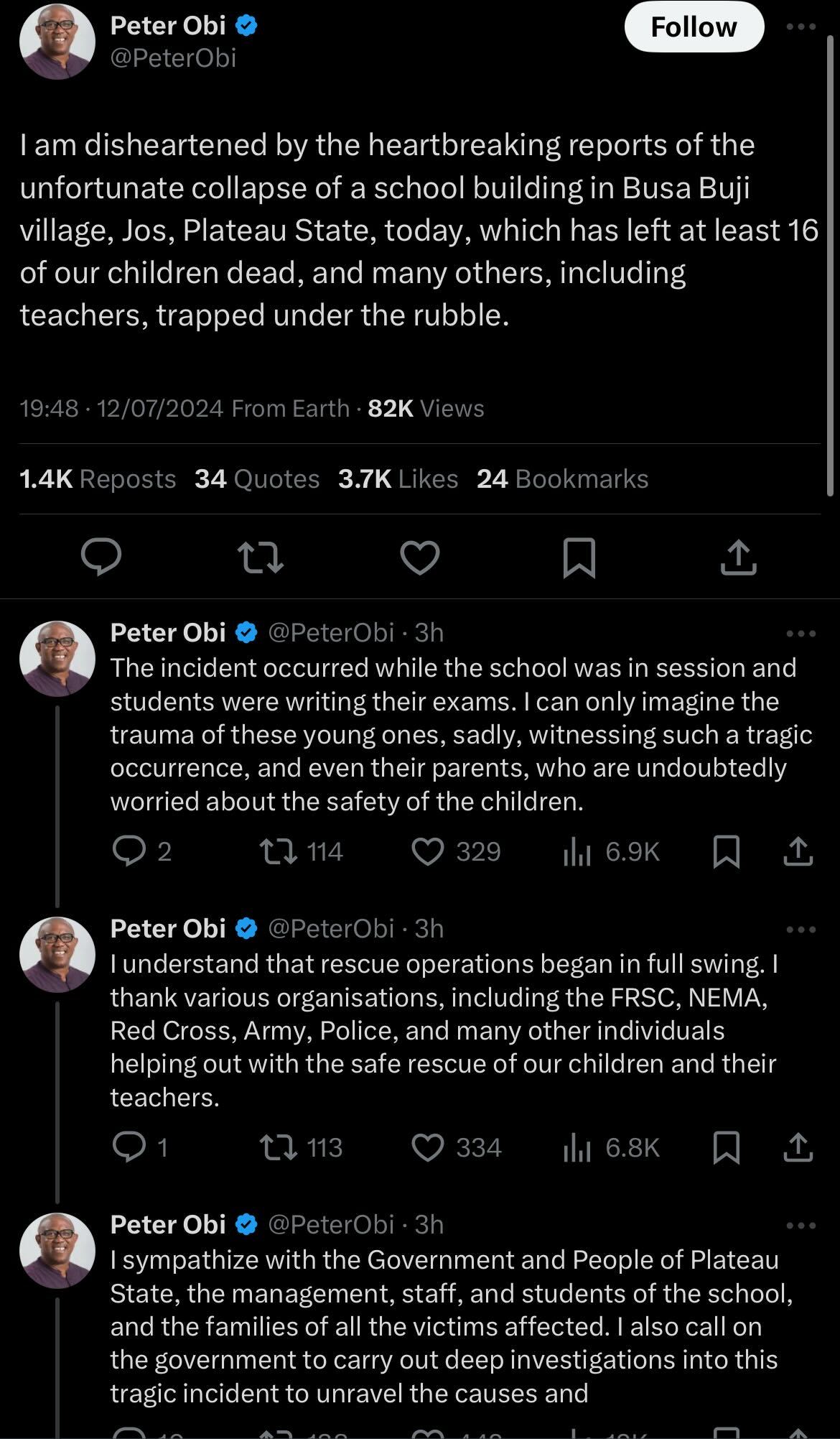 Jos School Building Collapse: Everything We Know As Death Toll Hits 22 ...